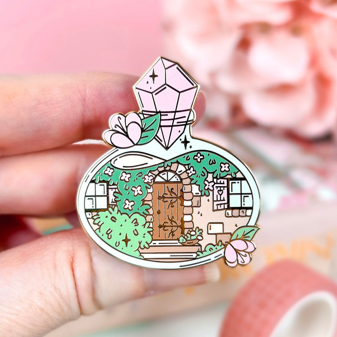 Cottagecore Potion Potion Enamel Pin, Glitter Pin, Cute Enamel Pin, Pin ...