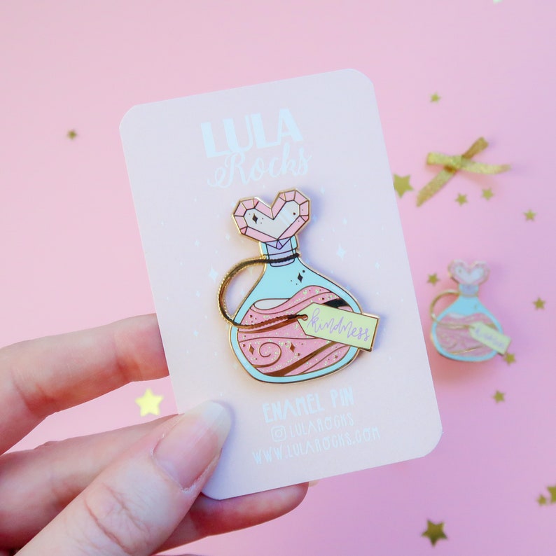 Kindness Potion Enamel Pin Glitter Pin Cute Enamel Pin Pin | Etsy