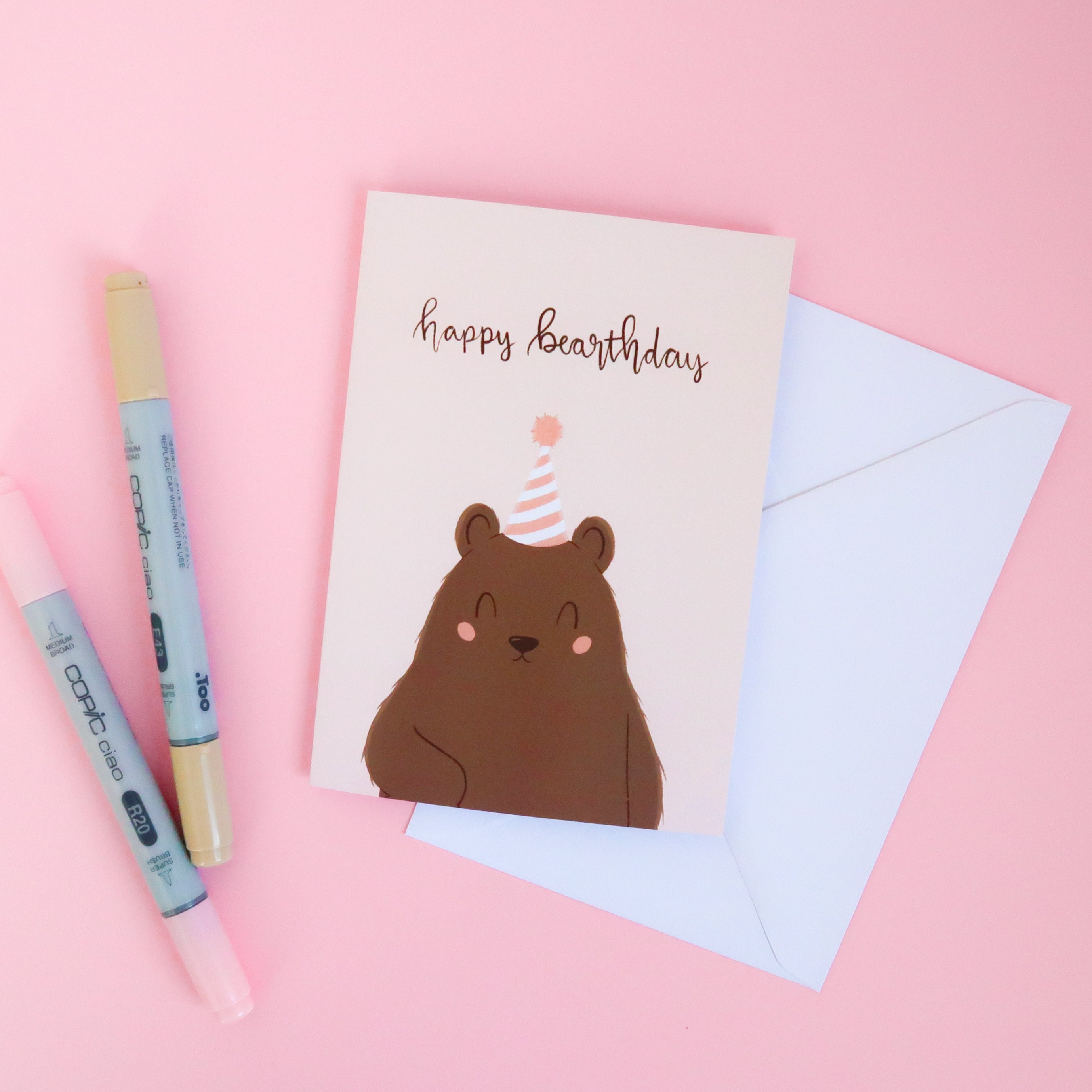 Happy Bearthday Greeting Card Birthday Card Cards for him | Etsy
