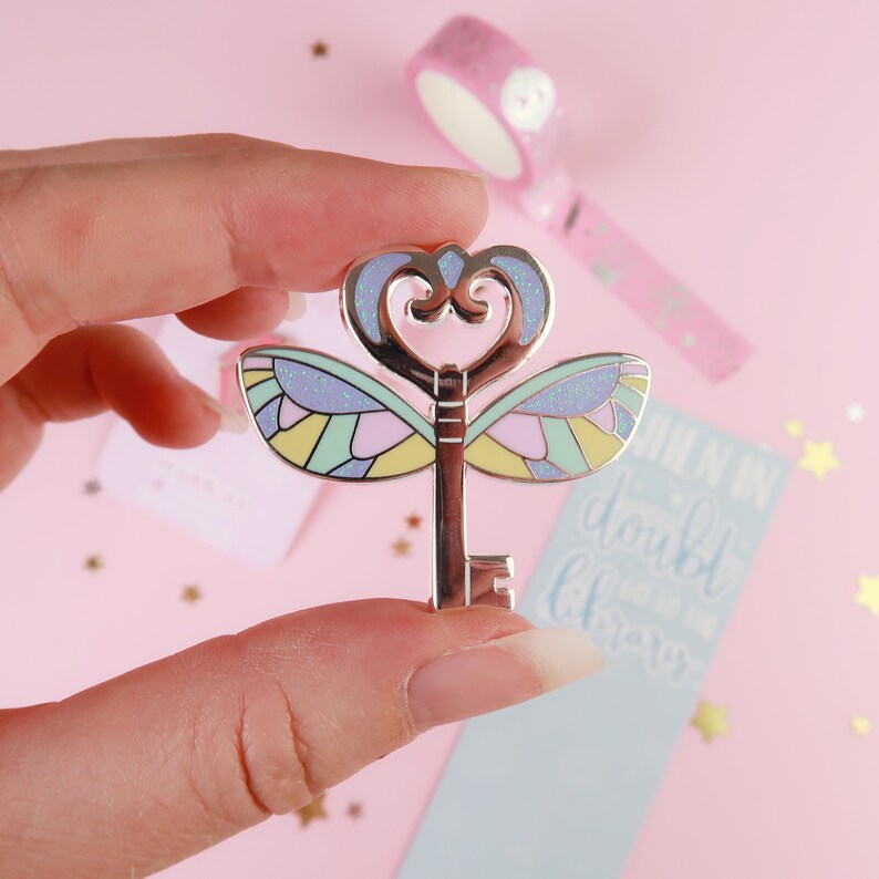 Purple Key Enamel Pin Cute Enamel Pin Pin Badge Stocking | Etsy