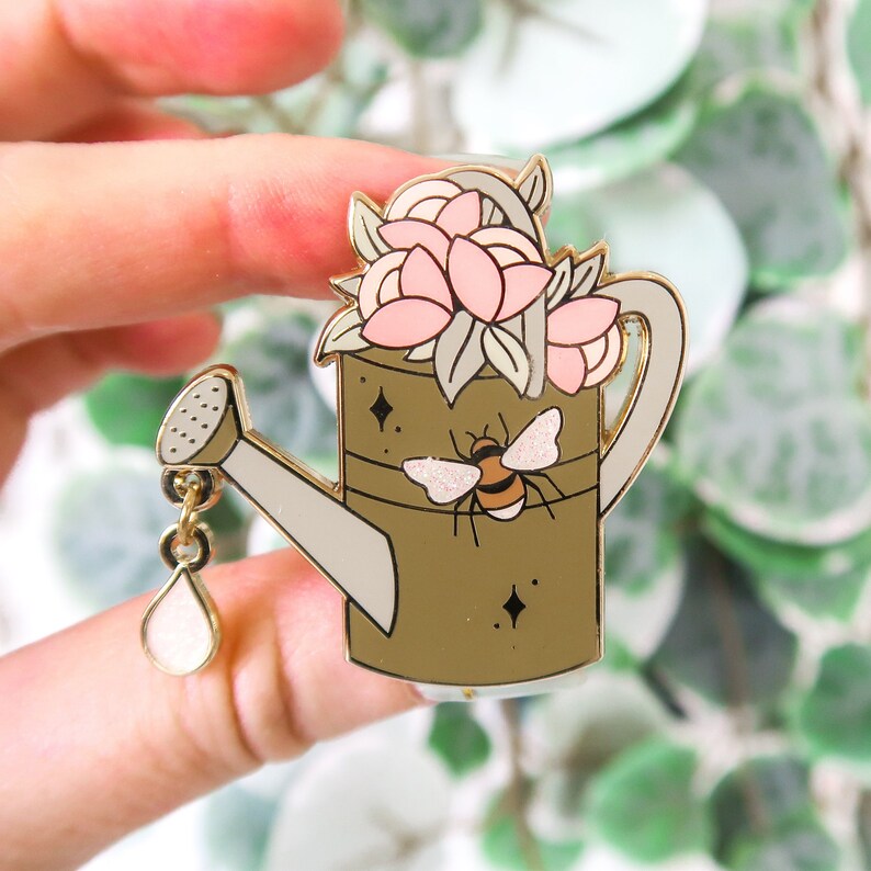 Watering Can Enamel Pin Cute Enamel Pin Pin Badge Potion - Etsy