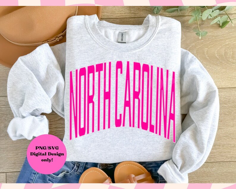 North Carolina Png, Preppy Team Png, Carolina State Digital Download ...