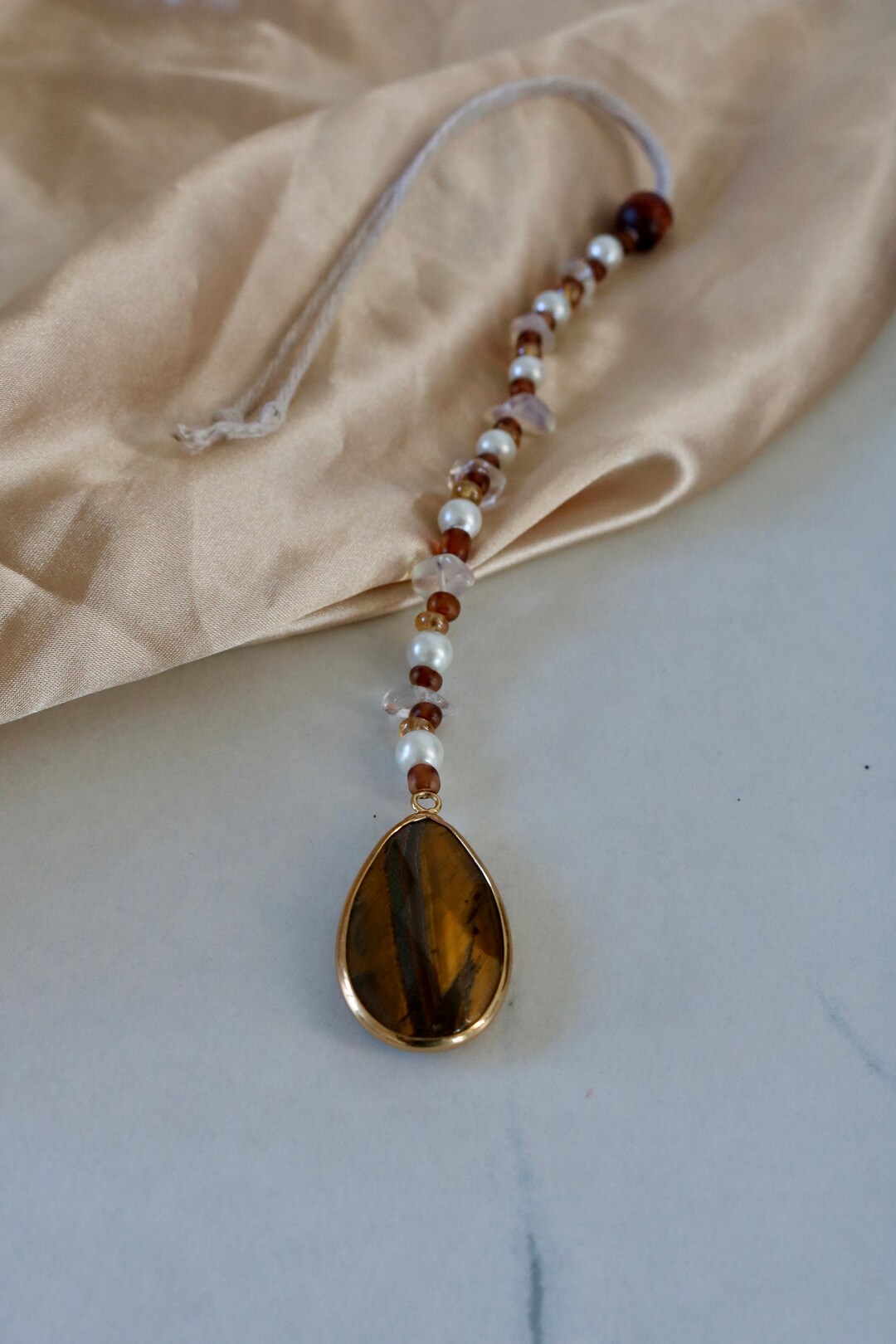 Tigers Eye June Birth Stone Crystal Car Charm Car Accessory - Etsy