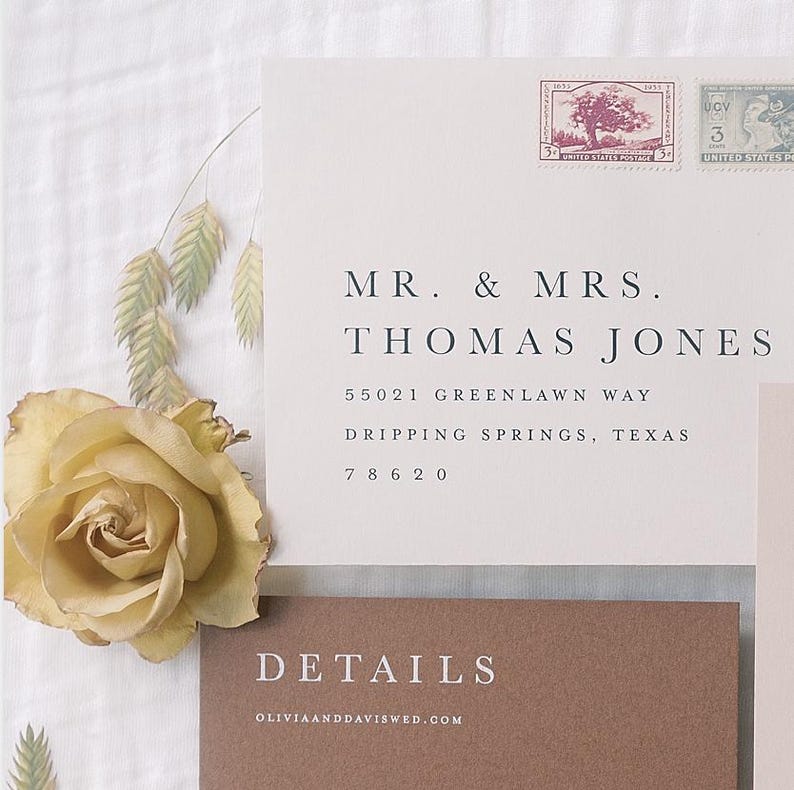 Custom Wedding Invitation | Rust & Blush Wedding Suite | Editable ...