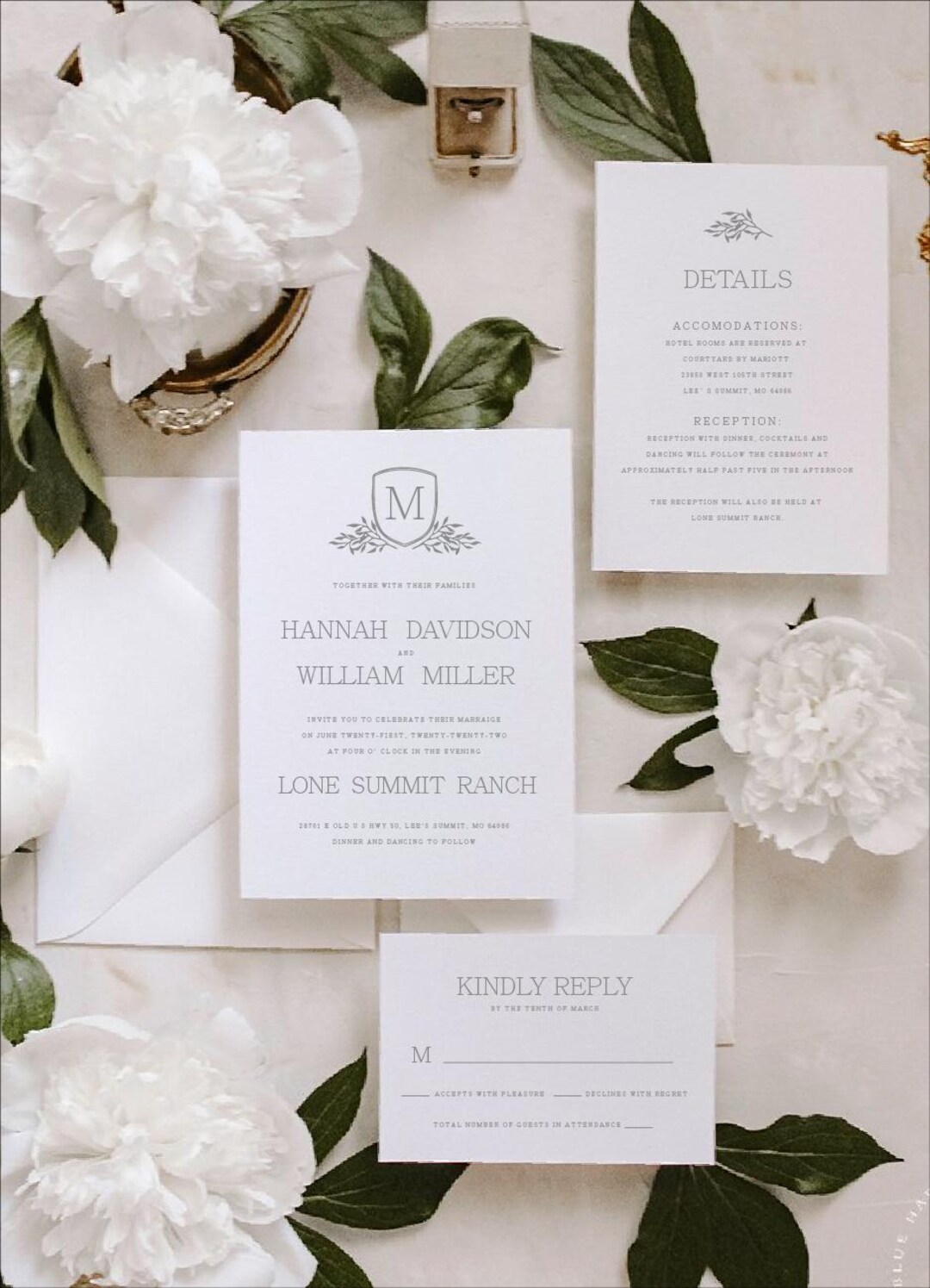 Modern Wedding Invitation | Modern Sophisticated Wedding Suite ...