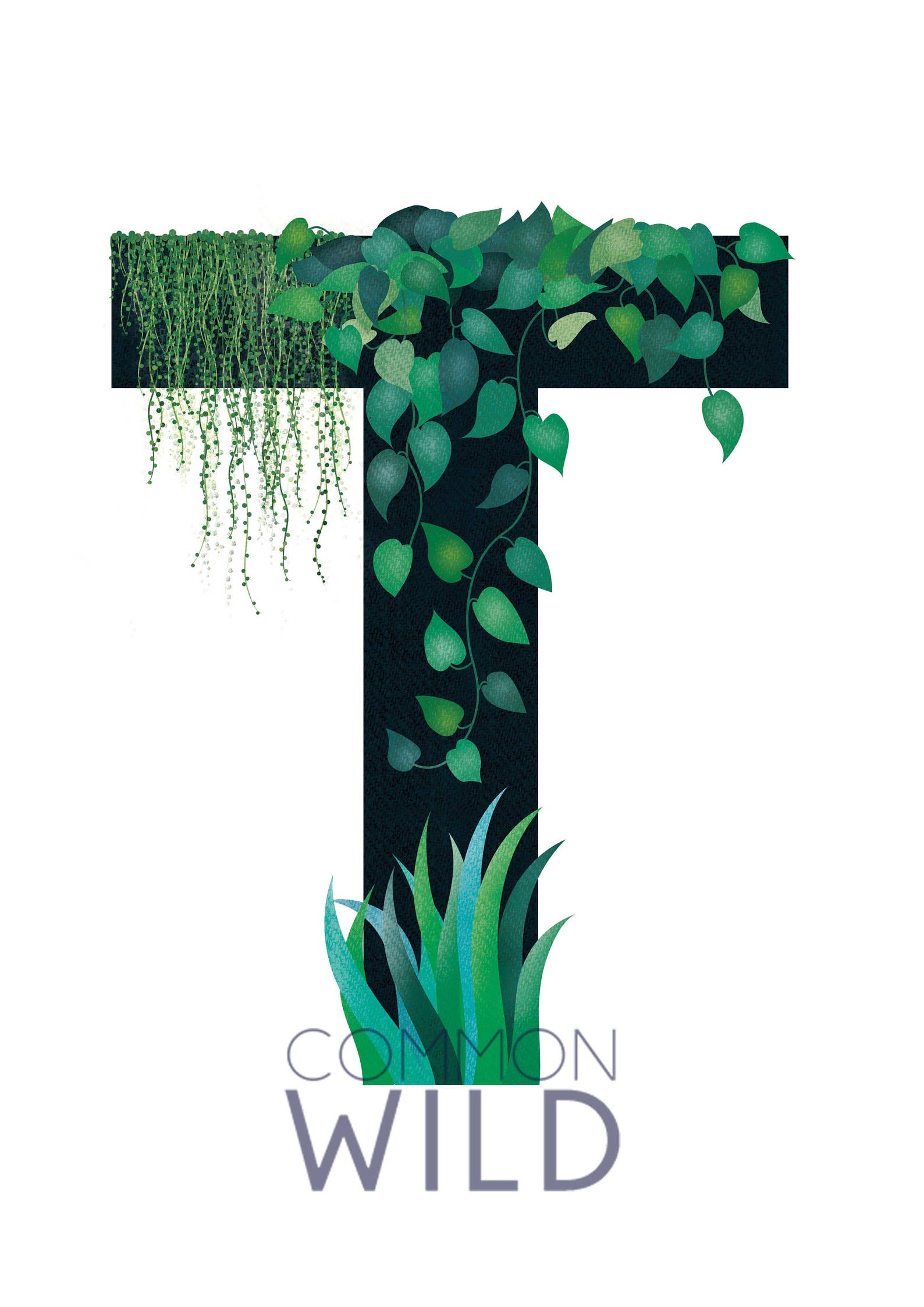 Letter T Printable monogram printable art jungle nursery | Etsy