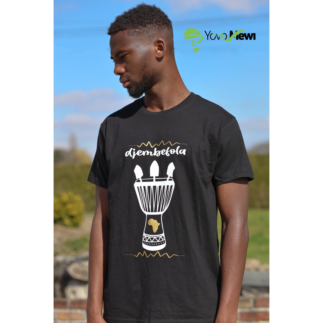 Black T-shirt, DJEMBE, Djembefola Design - Etsy