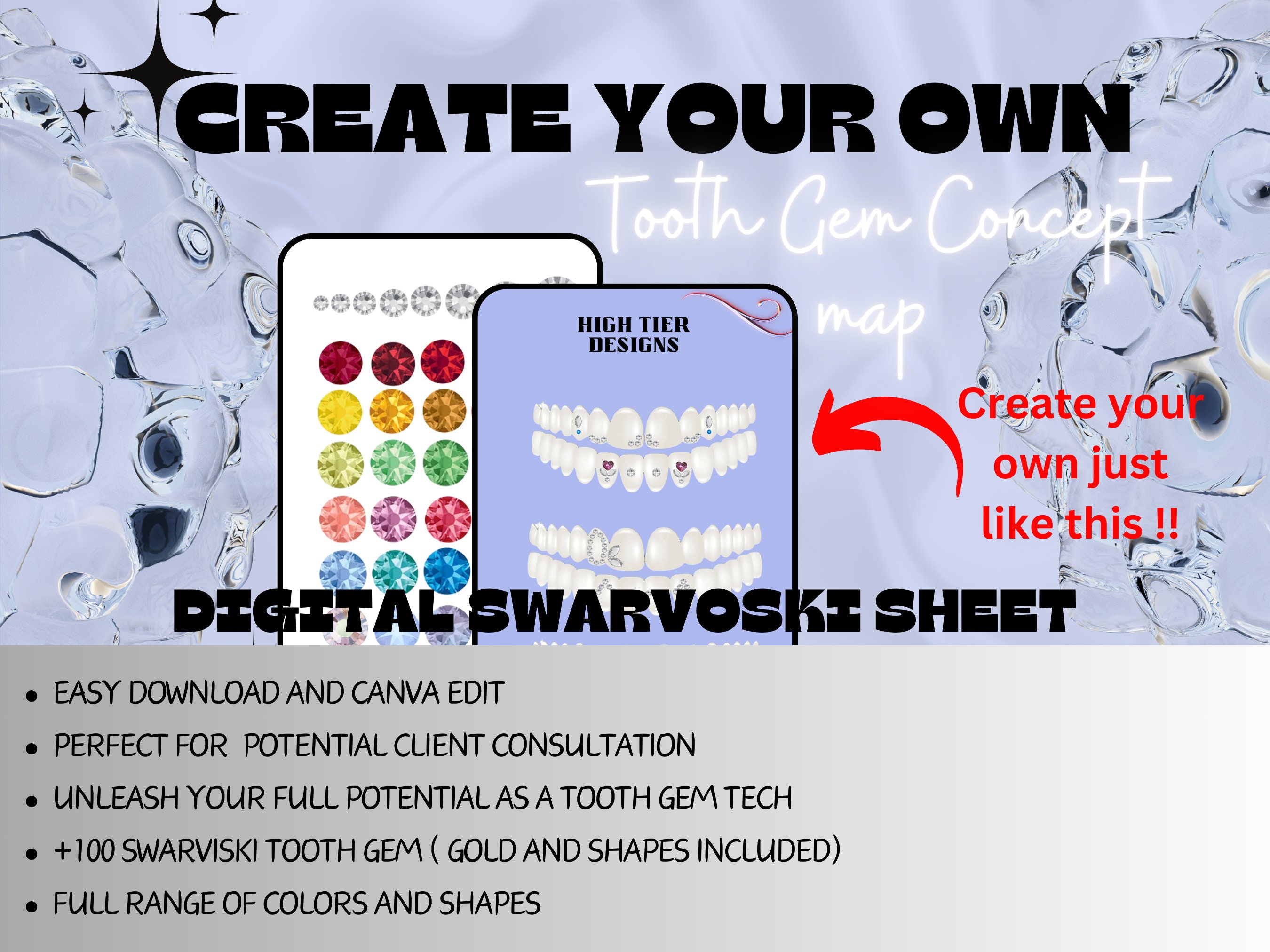 Create Your Own Tooth Gem Concept Map Beginner-friendly - Etsy