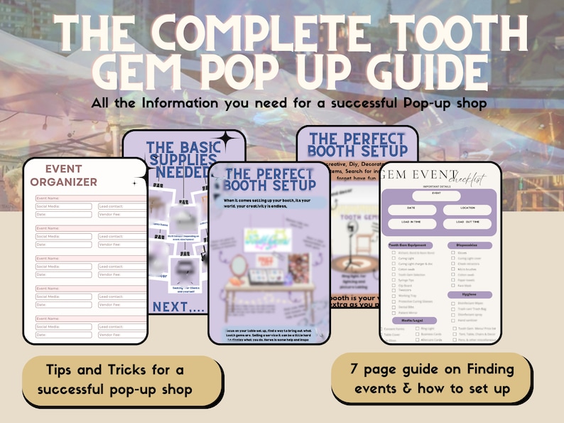 Tooth Gem Pop-up Shop Guide With Checklist, Learn How to Book Vendor ...