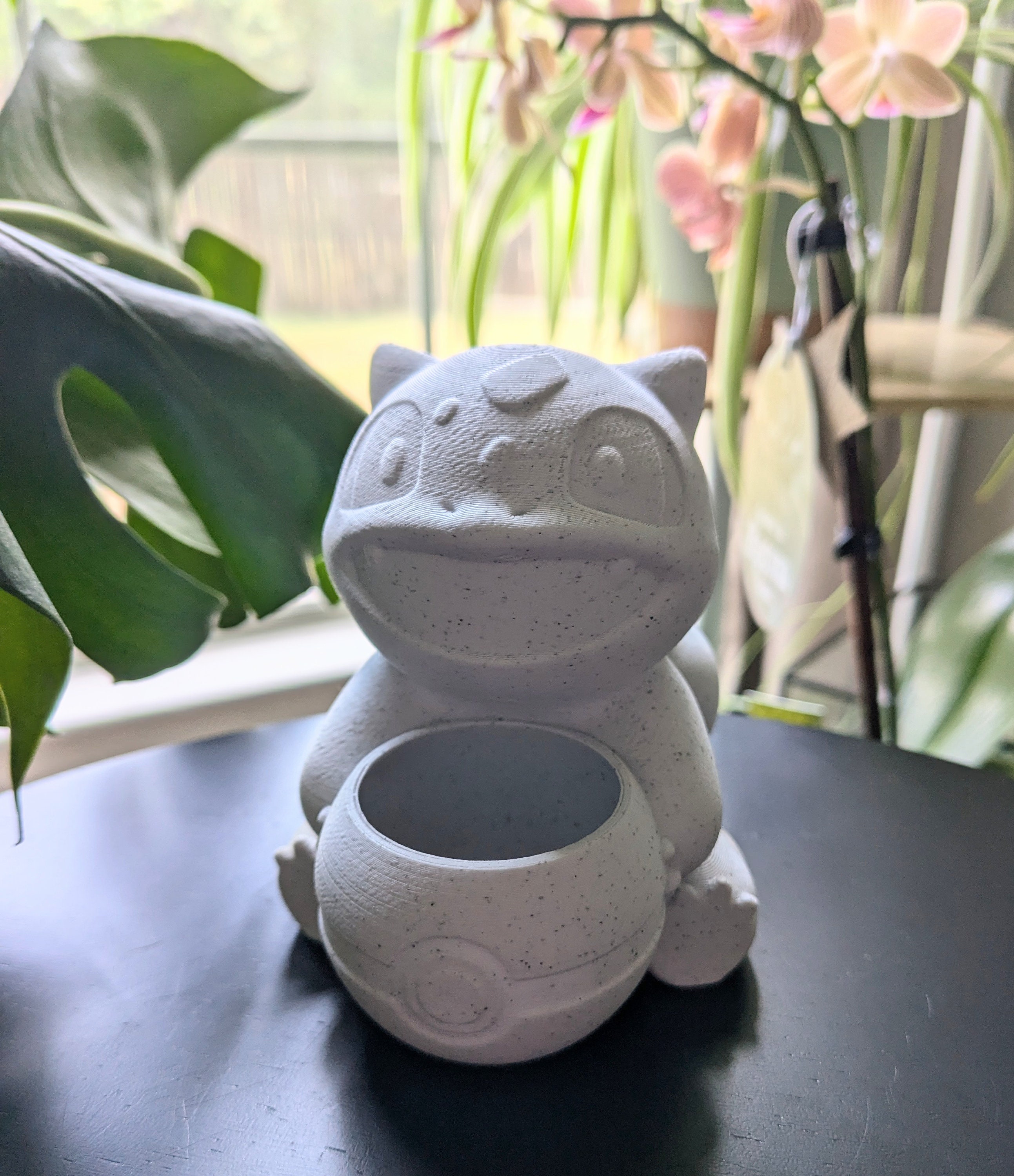 Pokemon Bulbasaur Pot With Poké Ball Tray White Marble PLA - Etsy