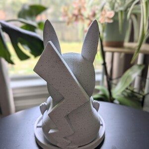 Pokemon Pikachu Pot With Poké Ball Tray White Marble PLA - Etsy