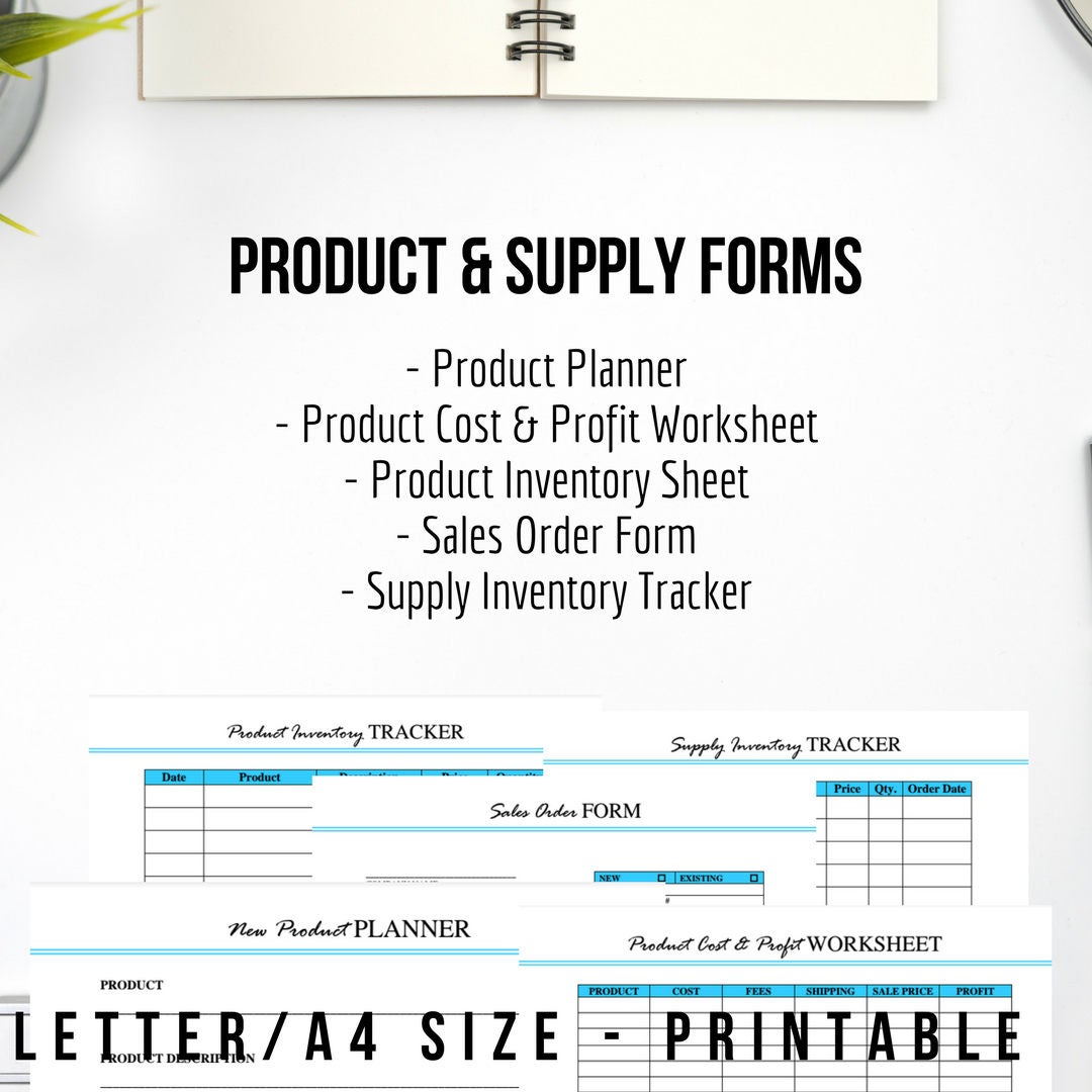 Printable Product Planner, Product Cost & Profit Worksheet, Product ...