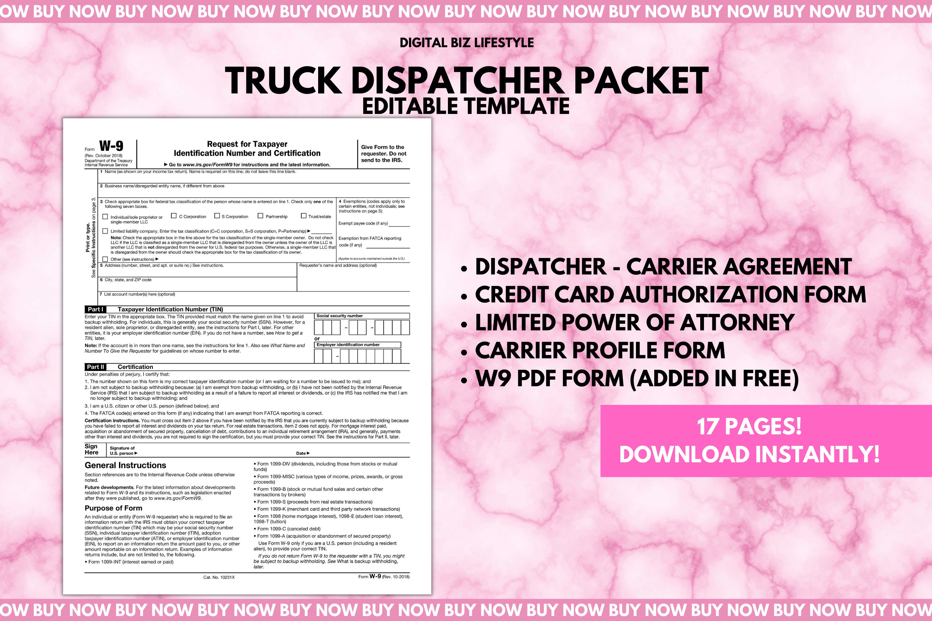 17-page Truck Dispatcher Packet Agreement Contract Template ...