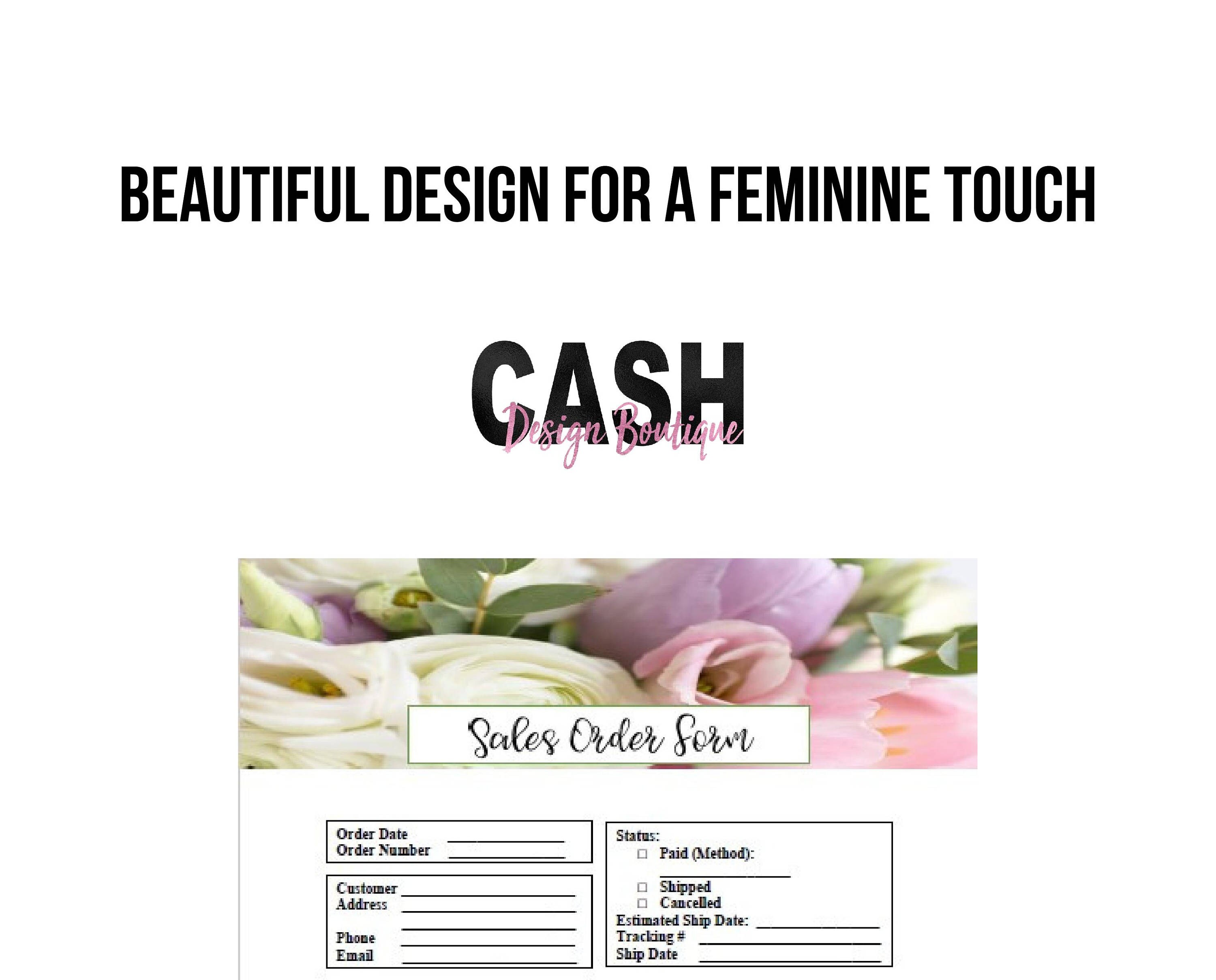 Printable Sales Order Form | Sales Order Form Template | Instant ...