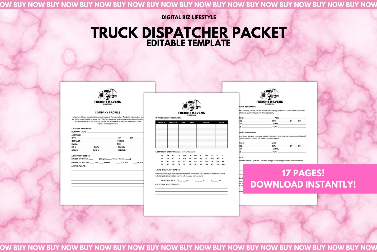 17-page Truck Dispatcher Packet Agreement Contract Template ...