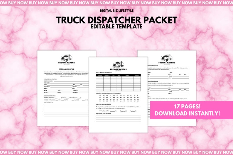 17-page Truck Dispatcher Packet Agreement Contract Template ...