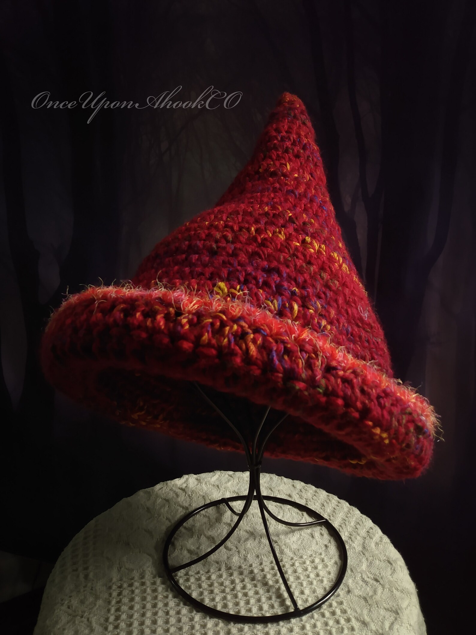 Red Witch Hat, Phoenix Witch Hat, Phoenix Inspired Witch Hat, Fire ...