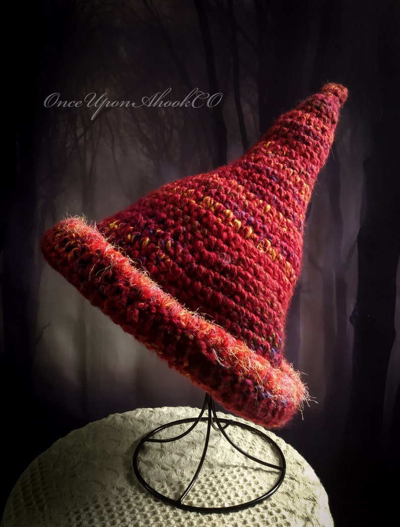 Red Witch Hat, Phoenix Witch Hat, Phoenix Inspired Witch Hat, Fire ...