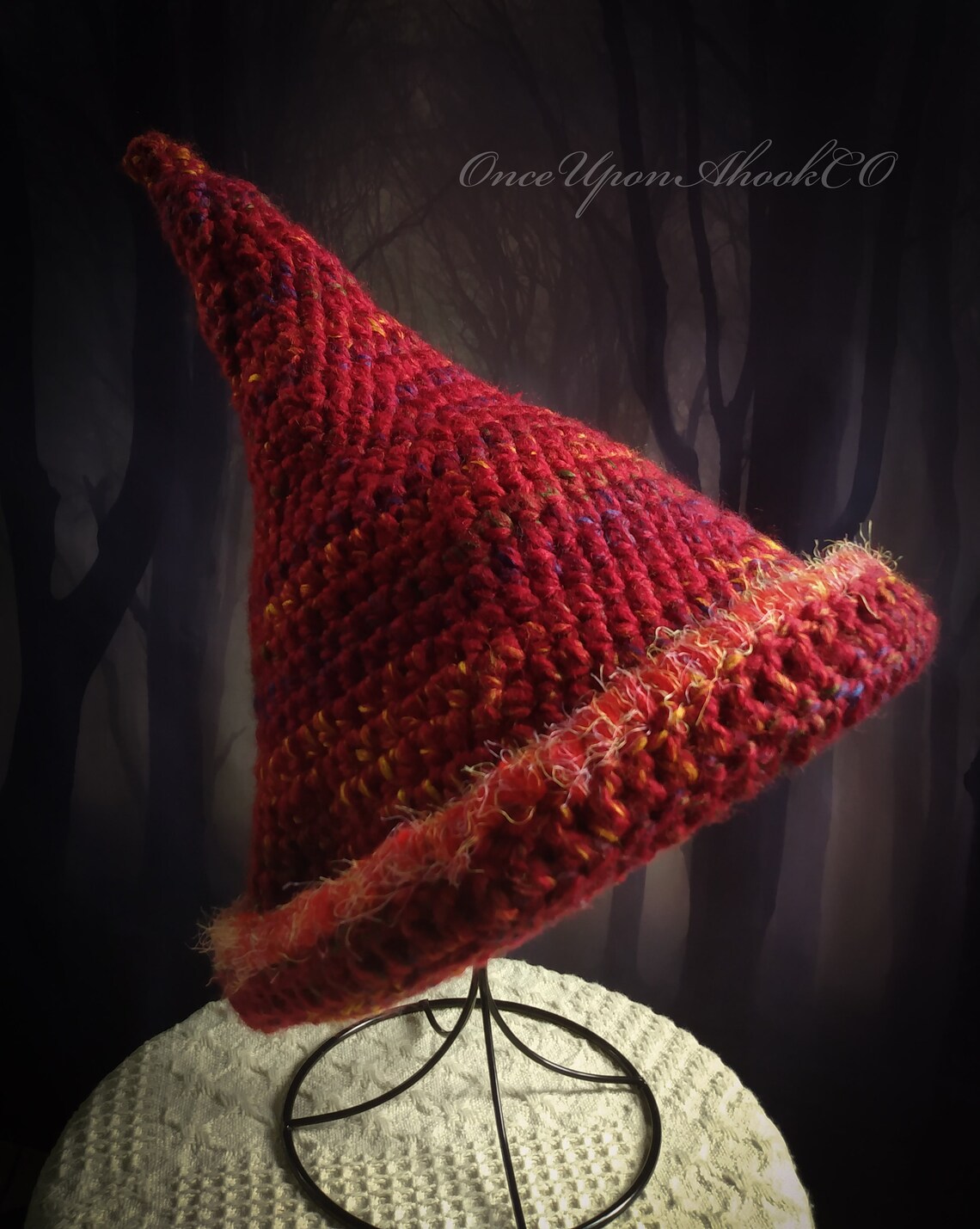 Red Witch Hat, Phoenix Witch Hat, Phoenix Inspired Witch Hat, Fire ...
