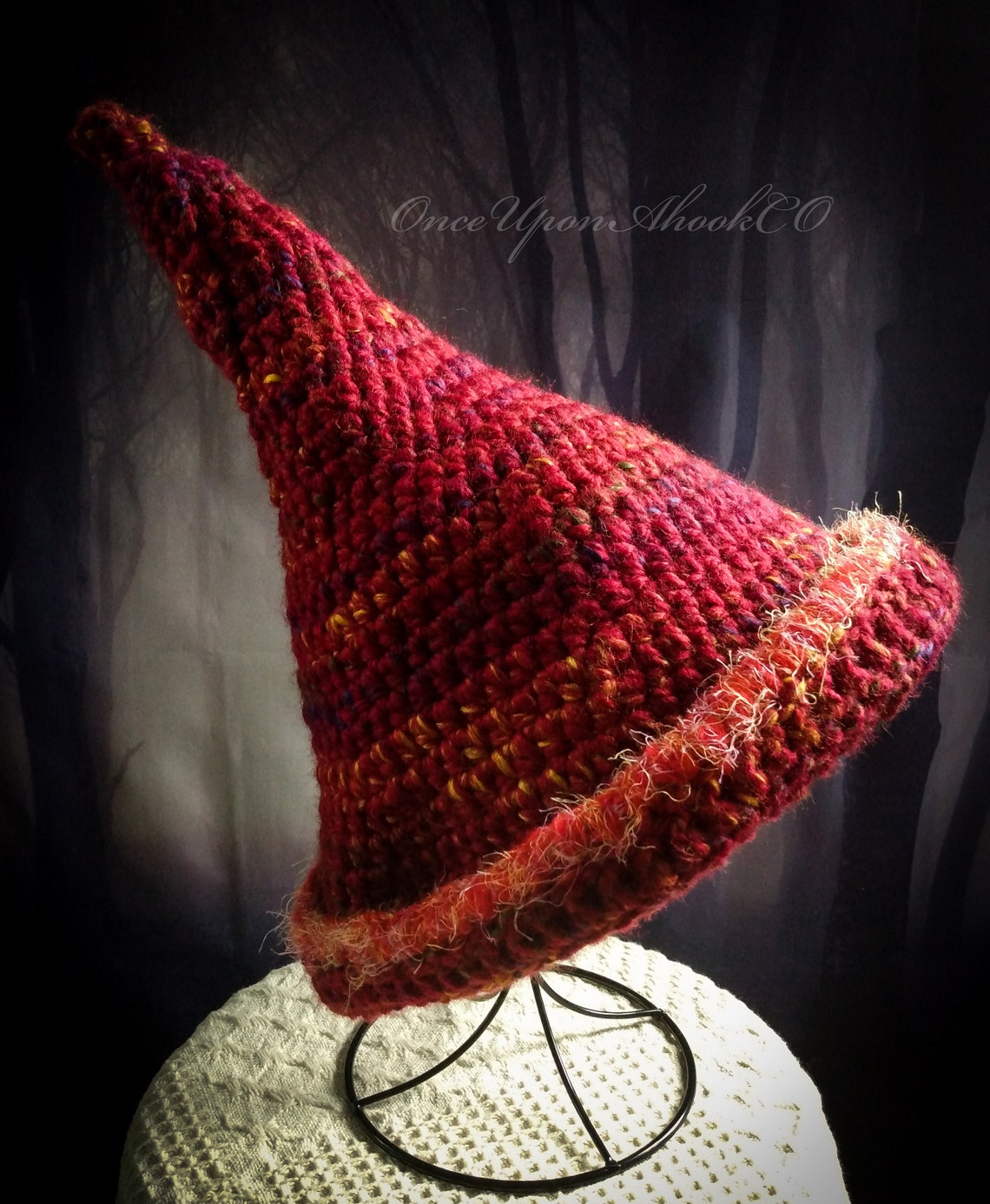 Red Witch Hat, Phoenix Witch Hat, Phoenix Inspired Witch Hat, Fire ...