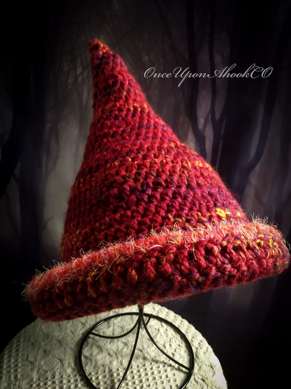Red Witch Hat, Phoenix Witch Hat, Phoenix Inspired Witch Hat, Fire ...