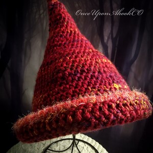 Red Witch Hat, Phoenix Witch Hat, Phoenix Inspired Witch Hat, Fire ...