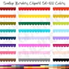 500 Rainbow Frames Clipart Set Labels, Frames Clipart Set, Border ...