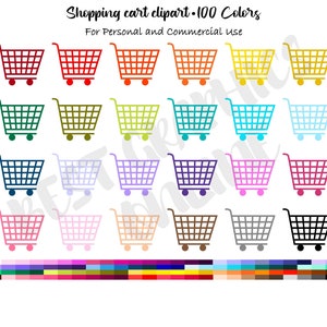 100 Colors Shopping Cart Clipart Grocery Trolley, Grocery Trolley ...