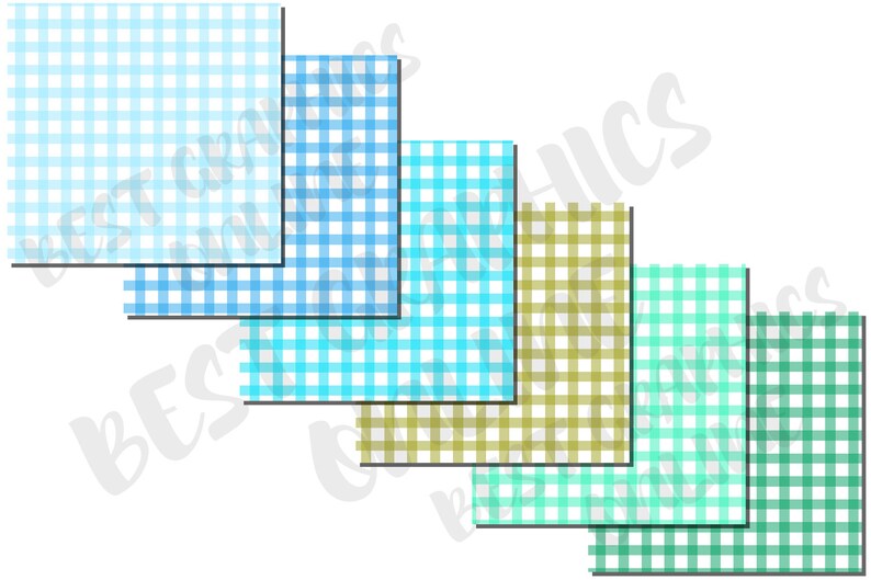 100 Gingham Background Scrapbook Digital Paper Set Gingham - Etsy