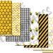 Sweet Bee Digital Paper Honey Bee Yellow Digital Papers Set - Etsy