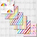 Rainbow Digital Paper Pack, Colorful Scrapbooking Papers (digital ...