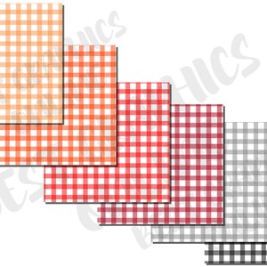 100 Gingham Background Scrapbook Digital Paper Set, Gingham Background ...