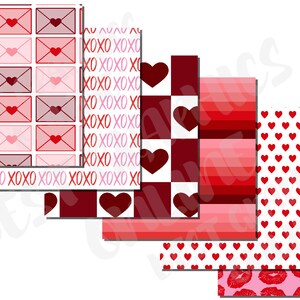 Valentine's Day Digital Papers, Love Digital Paper Pack, 30 Valentines ...