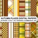 Fall Plaid Digital Papers, Autumn Plaid Digital Papers, Autumn ...
