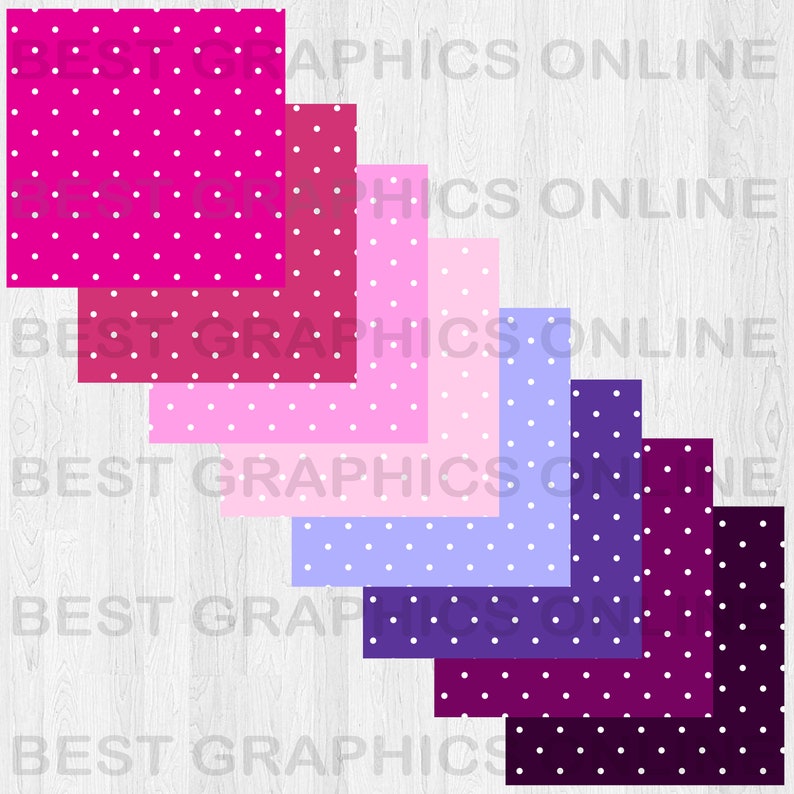 Polka Dot Digital Paper Pack Tiny White Polka Dot Digital | Etsy