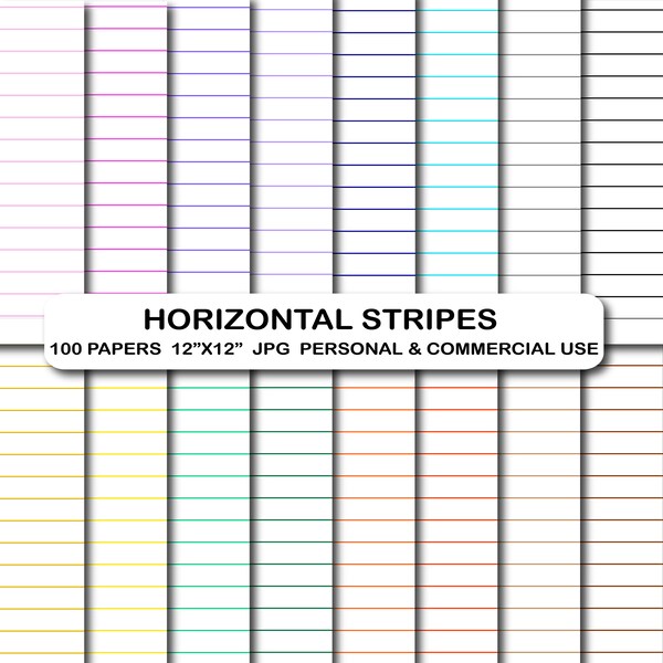 Horizontal Stripes - Etsy