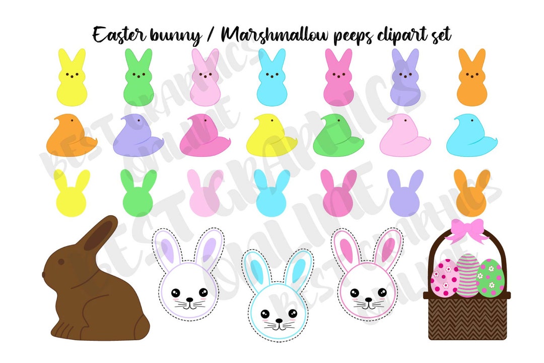Easter Candy Clipart Set, Easter Egg Hunt, Easter Chocolate Bunny Clip ...