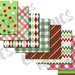 Christmas Digital Papers Pack, Red and White Background, Christmas ...