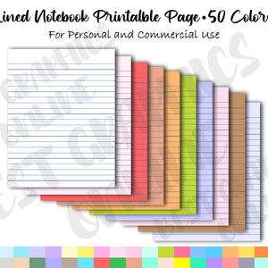 School Digital Papers, Notebook Digital Paper, Back to School Lined ...