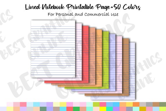 School Digital Papers Notebook Digital Paper Back to School | Etsy