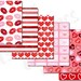 Valentine's Day Digital Paper Pack, Love Hearts Patterns (digital ...