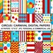 Circus Carnival Digital Papers, Red Blue Patterns (digital Download) - Etsy