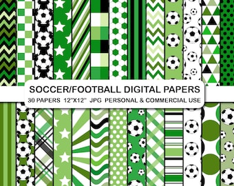 Football Backgrounds Green & Yellow Green Bay Digital Papers - Etsy