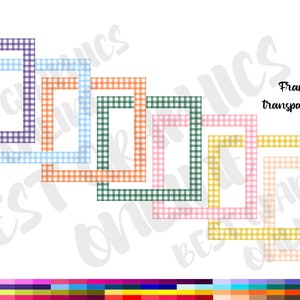 Gingham Blank Frame, Gingham Frames, Frame Clipart, Gingham Digital ...