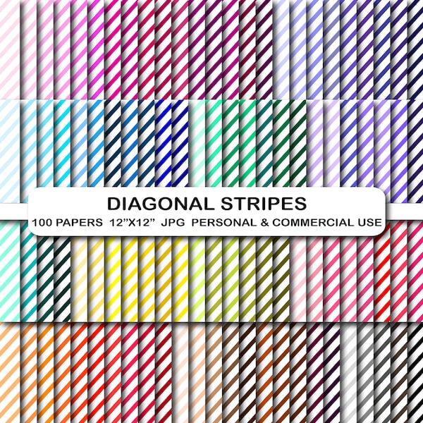 Stripe Digital Paper - Etsy