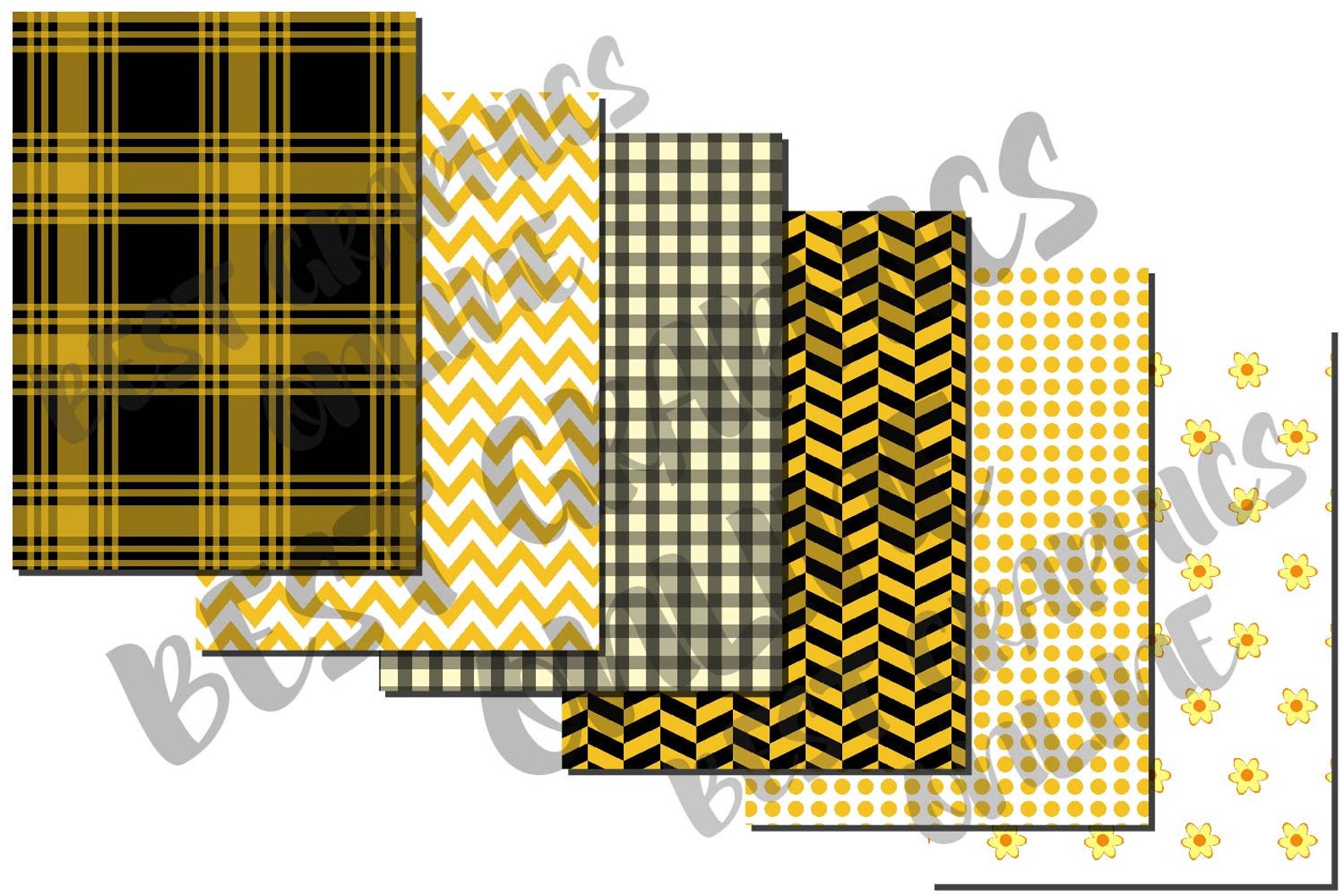 Sweet Bee Digital Paper Honey Bee Yellow Digital Papers Set - Etsy