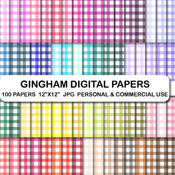 Watercolor Gingham(not in Seamless)digital Paper,check Pattern,pastel ...