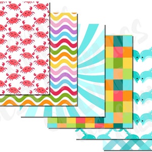 Under the Sea Backgrounds, Sea Animals Digital Papers Pack, Shark Whale ...