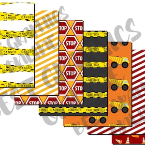 Construction Digital Paper, Construction Digital Papers Set, Dump Truck ...