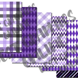 Purple and Black Digital Papers, Halloween Purple and Black Digital ...